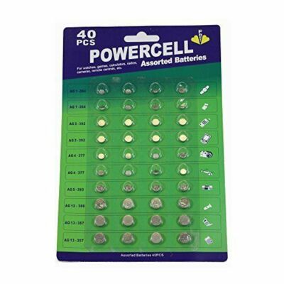40Pc Assorted Alkaline Button Cell Battery Set/Pack Camera Watch ...