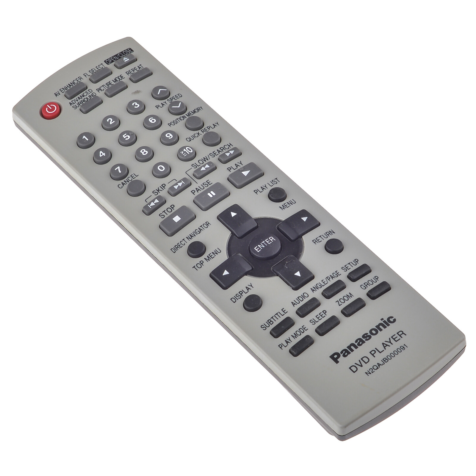 Panasonic N2QAJB000091 DVD Genuine Original Remote Control Tested for ...