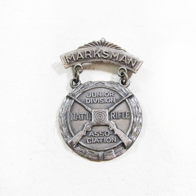 Vintage NRA National Rifle Association Junior Division Marksman Medal ...