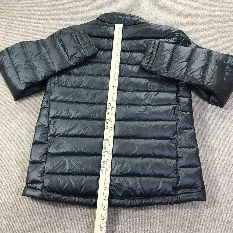 Spyder Jacket Mens Small Black Down Feather Lightweight Puffer Packable ...