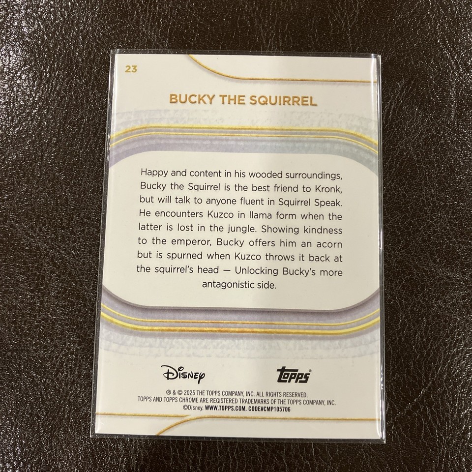2025 Topps Chrome Disney Bucky the Squirrel #23 The Emperor's New ...