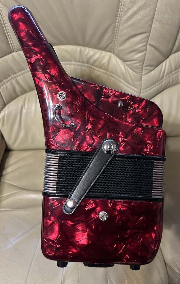 Gear4music 48 Bass Piano Accordion with Harness Straps and Hard Carry ...