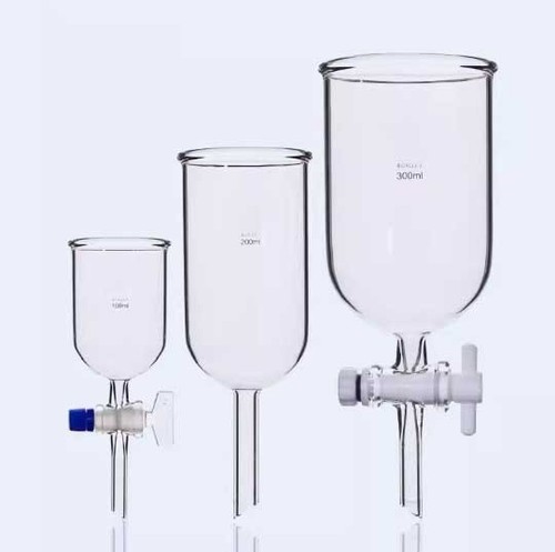 Premium Cylindrical Glass Funnel 50ml-1000ml with PTFE Piston Chemistry ...