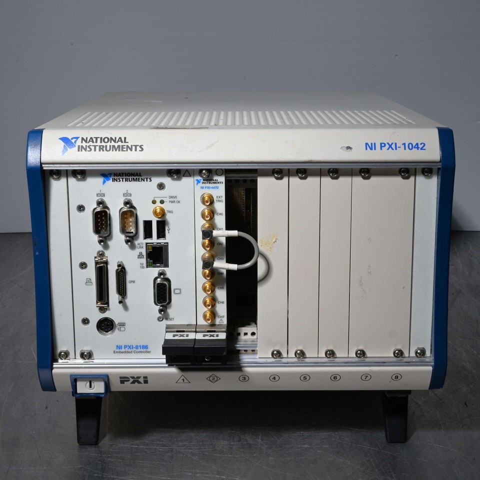 National Instruments NI PXI-1042 8-Slot Chassis w/PXI-4472 and PXI-8186 ...