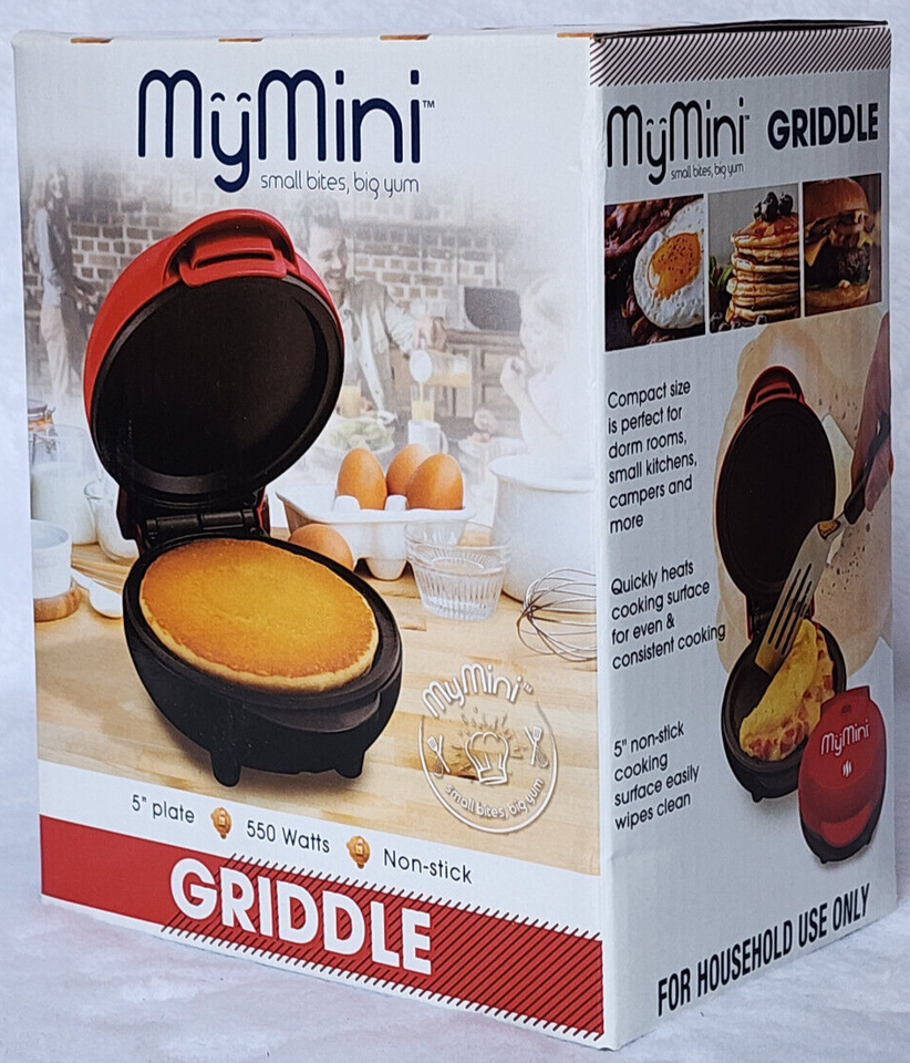 Nostalgia MyMini Griddle 5" Non-Stick Cooking Surface MGD5RD BRAND NEW ...