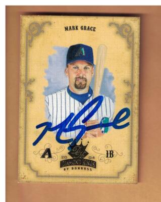Mark Grace AUTOGRAPHED 2004 DONRUSS DIAMOND KINGS BASEBALL CARD SIGNED ...