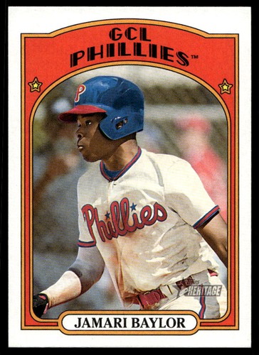 2021 Topps Heritage Minor League 125 Jamari Baylor GCL Phillies Baseball Card | eBay