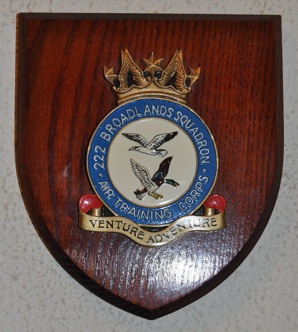 222 Broadlands Squadron Air Training Corps plaque crest shield ATC RAF ...