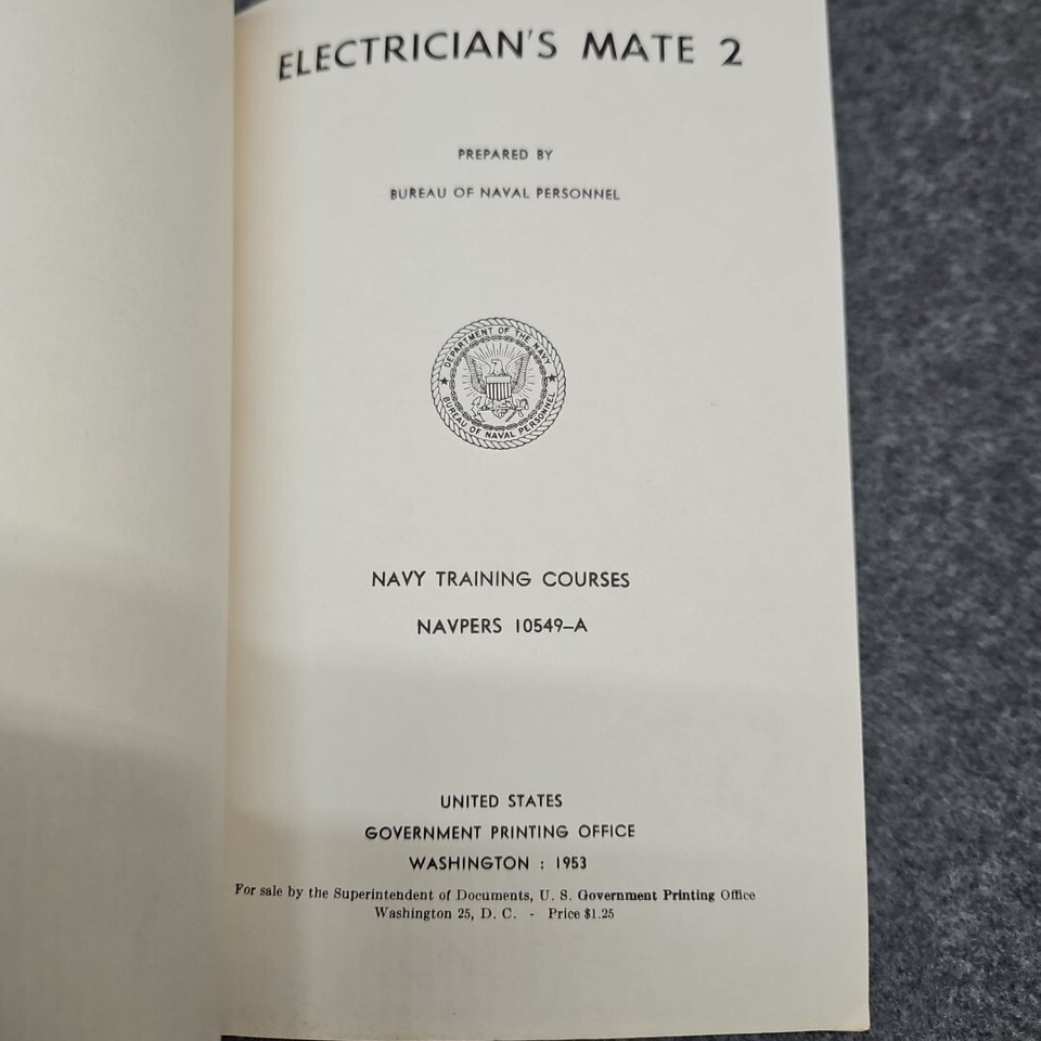 NAVPERS Navy Training Course Books Lot Of 6 1950s Electronics ...
