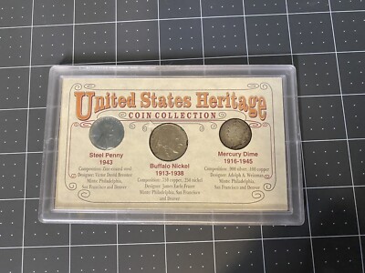United States Heritage Coin Collection Mercury Dime, Buffalo Nickel ...