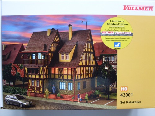 Vollmer 43001, H0 Set Ratskeller with Lighting, Model Building Kit 1:87 ...