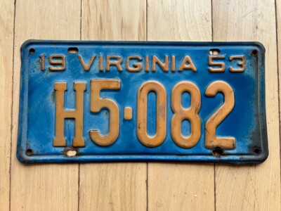 1953 Virginia Taxi License Plate | eBay