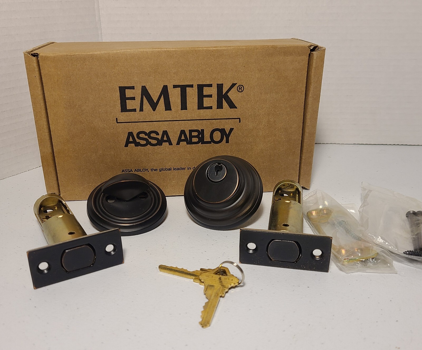 Emtek Deadbolt 8455 Single Cylinder Oil Rubbed Bronze for sale online | eBay
