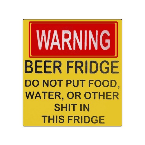 Magnet Beer Fridge Warning Sign Refrigerator Fridge ☆ ое сβ ~λ U4T4 ...