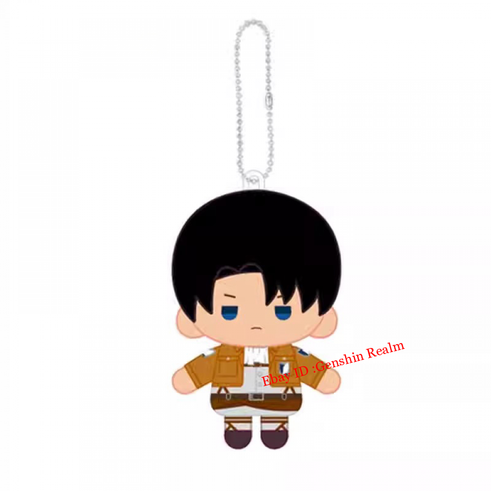 Anime Attack on Titan Mikasa/Levi Rag Doll Plush Bag Pendant Keychain ...