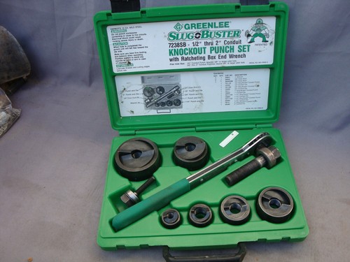 Greenlee 15 Piece 7238SB Slug Buster Knockout Punch Kit 1/2”- 2 ...