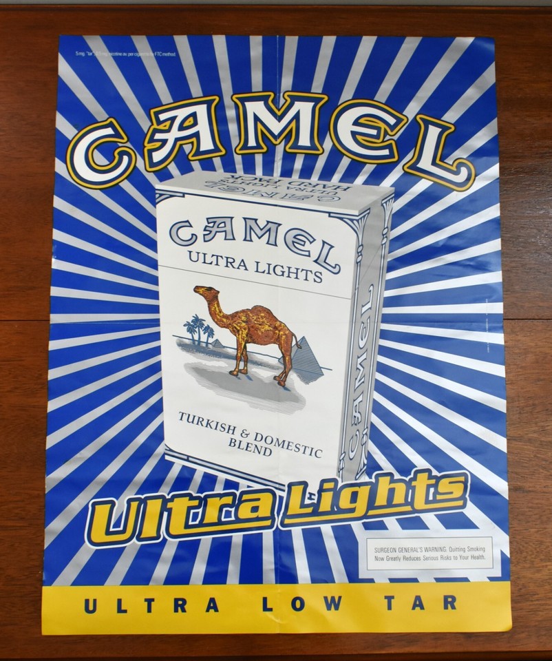 Camel Cigarettes Store Advertising Sign Poster Original JR Reynolds 24 ...