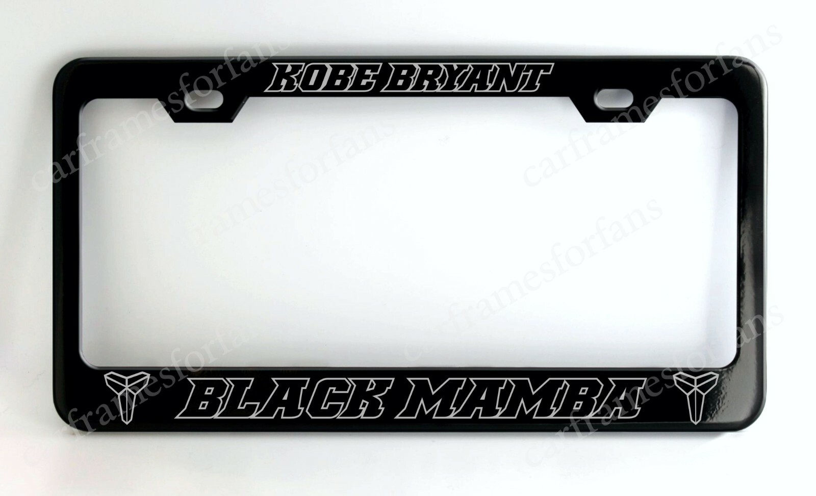 Black Mamba Kobe Bryant Black License Plate Frame Silver Logo | eBay