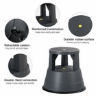 Kick Stool Rolling Step Stool W/Non-Slip Rubber Platform 330LBS ...