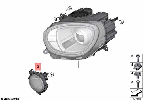 Genuine Mini Cooper JCW One F60 ALL4 D S SD Headlight Bumper Left ...