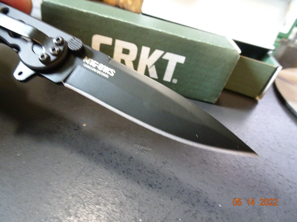 4" CLOSED.BLACK OXIDE CRKT M16 FRAMELOCK FOLDER SPEAR POINT 8Cr13Mov W ...