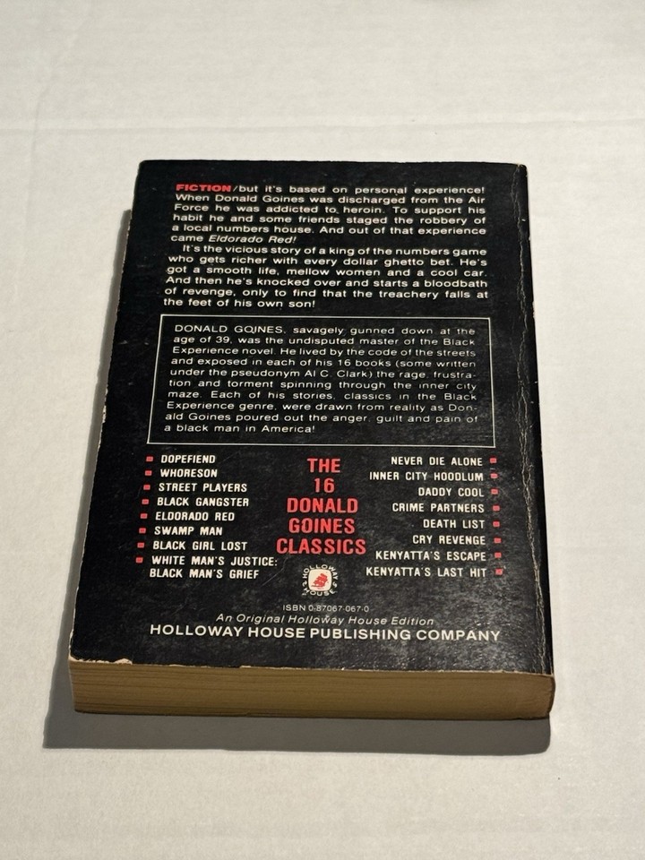 Donald Goines 3 Book Lot - Black Gangster, Cry Revenge, Eldorado Red ...