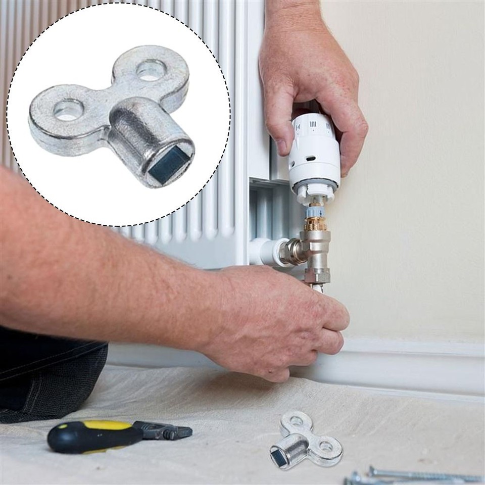 Radiator Plumbing Bleeder Wrench Air Vent Central Heating Tool Heater ...