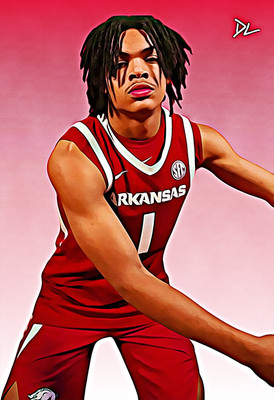 Darius Acuff "Arkansas Razorbacks" Original Pop Art Print - 13 x 19 ...