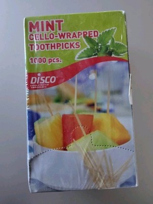 Cello Wrapped Wood Toothpicks Mint Flavored 1000ct New Sealed | eBay