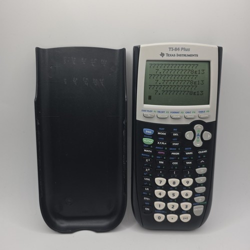 Texas Instruments TI-84 Plus Graphing Calculator Black w/ Cover Tested ...