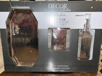 Decorah style Angelica 3 piece decorative bath set | eBay