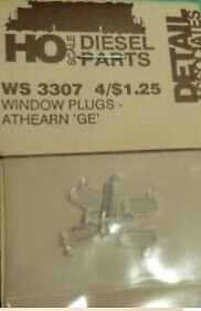 Detail Associates 3307 HO Window Plugs For Athearn GE Units (Pack of 4 ...