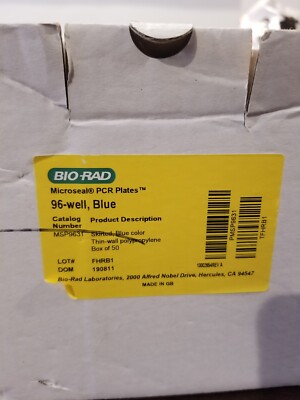 BIO-RAD Microseal 96-well PCR Plates, Blue 50 units | eBay