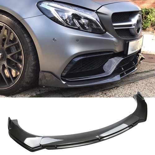 Carbon Fiber Front Bumper Lip Spoiler Splitter For Mercedes-Benz C200 ...