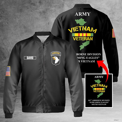 Custom Name 101st Airborne "Screaming Eagles" ARMY Vietnam Fleece ...