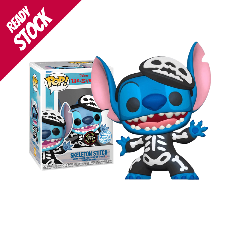 Funko POP! Disney Lilo & Stitch #1234 - Skeleton Stich Glow Chase w ...