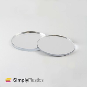 Plaskolite® Silver Acrylic Mirror Perspex Acrylic Plastic Disc Circle ...