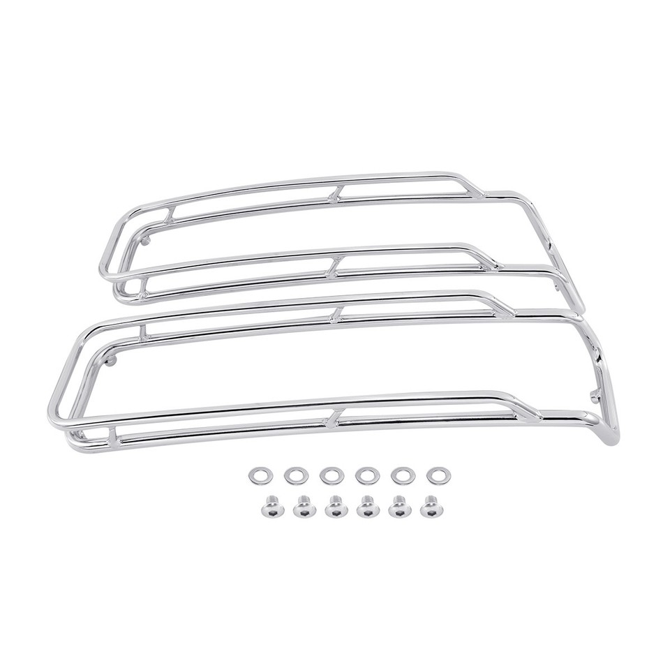 Hard Saddlebag Lid Trim Top Rails Rack Fit For Harley Touring Road King ...