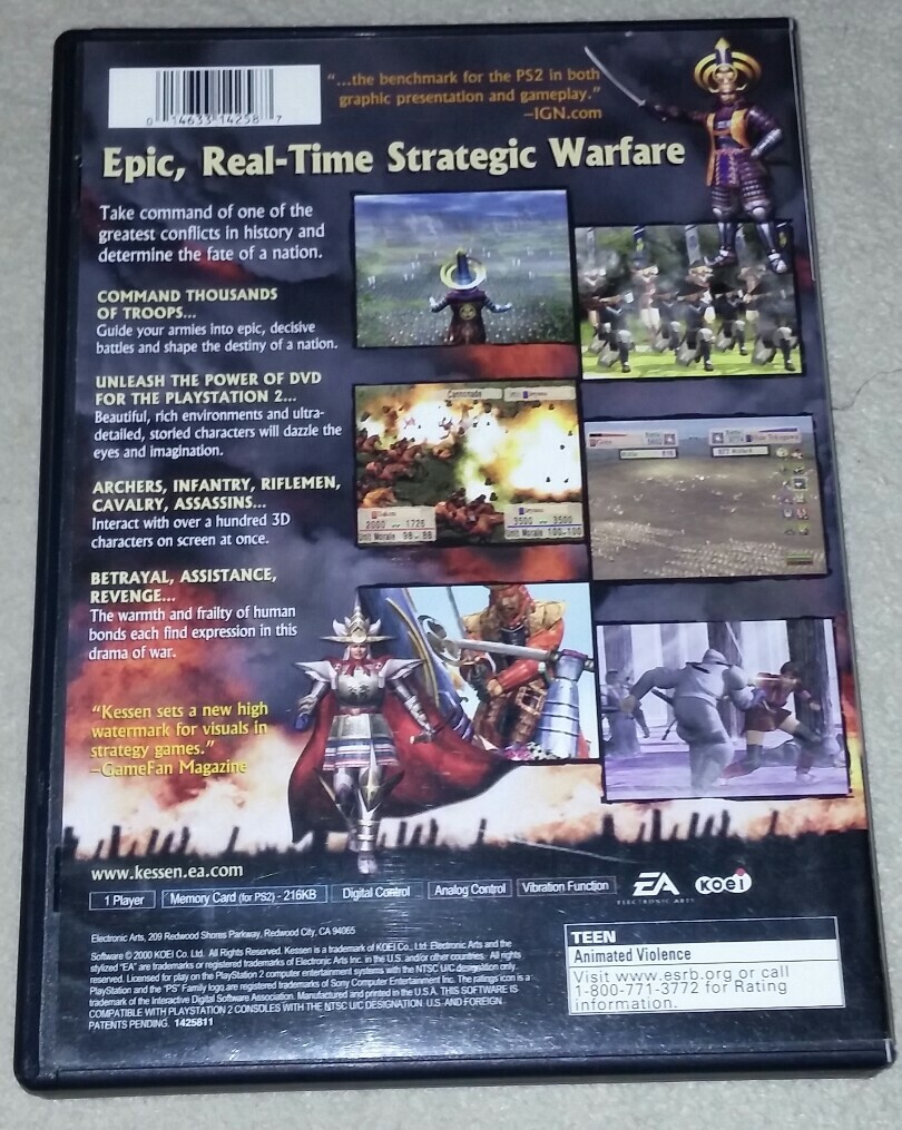 Kessen - Playstation 2 Game Complete Black label PS2 | eBay