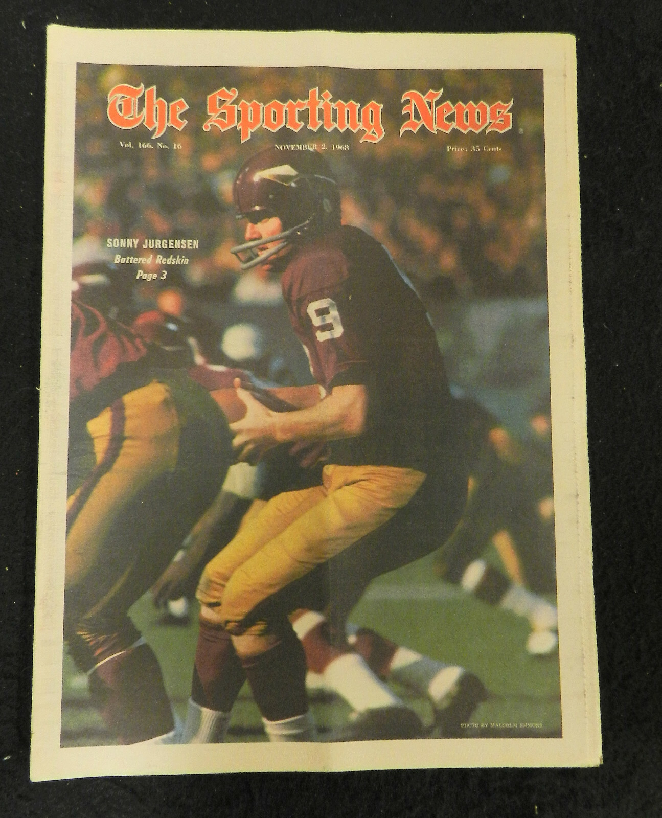 1968 THE SPORTING NEWS SONNY JURGENSEN NEWSPAPER MAGAZINE WASHINGTON ...