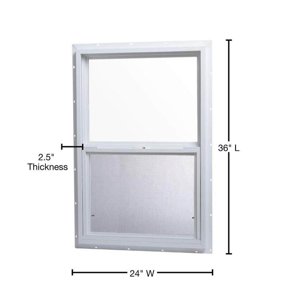 TAFCO Single Hung Windows 24" x 36" Vinyl Interlocking Weather-Tight ...