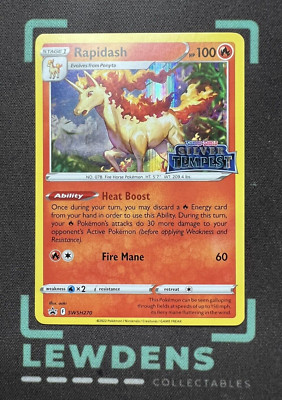 Rapidash - SWSH270 - Silver Tempest Stamp - SWSH Black Star Promo ...