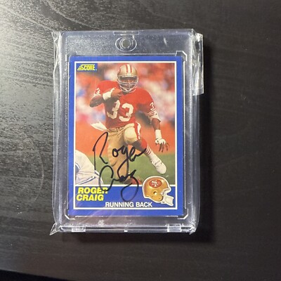 1989 Score Football Roger Craig Autographed Card. 49ers Legend HOF 🔥 | eBay