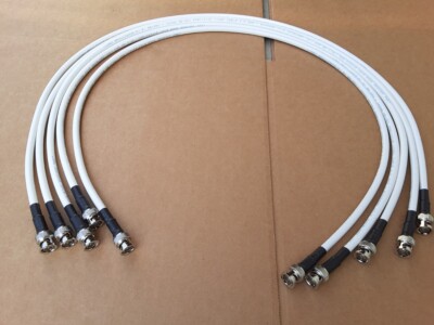 5 pack Belden 1694A HD-SDI RG-6 Video Cable 6 GHZ BNC Male to BNC Male ...
