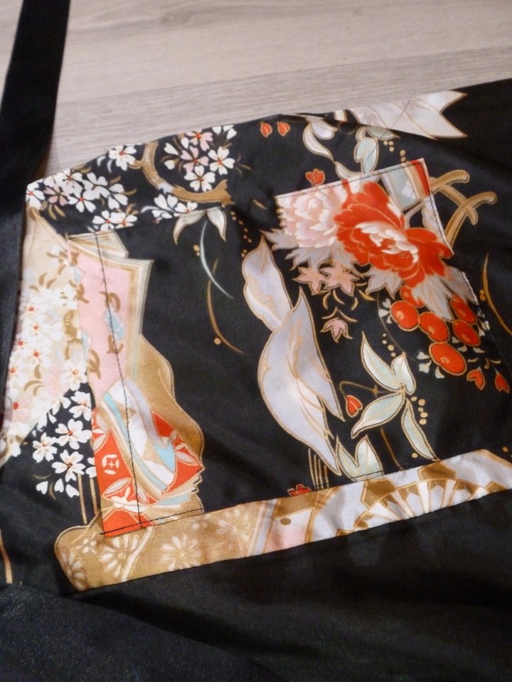 Vintage Ichi Ban Japan Kimono Robe Black Floral Geisha Multicolor Japanese | eBay