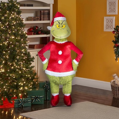 Animated The Grinch Christmas Life Size 6ft Holiday Prop Animatronic Dr ...