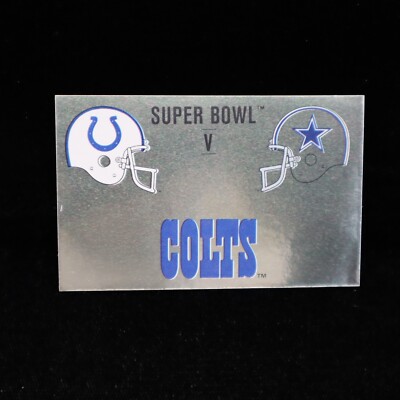 1989 Baltimore Colts vs Dallas Cowboys Super Bowl V Panini Sticker #D ...