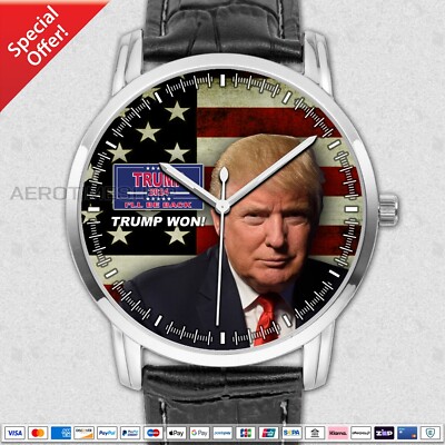 NEW! Donald Trump 2024 American President Custom Quartz Watch for Men ...
