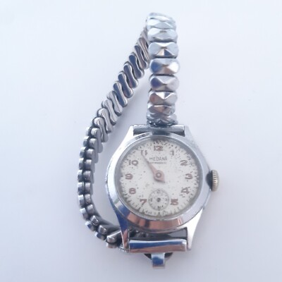 Medana Ladies Antimagnetic Watch Silver Tone Model 6824 | eBay