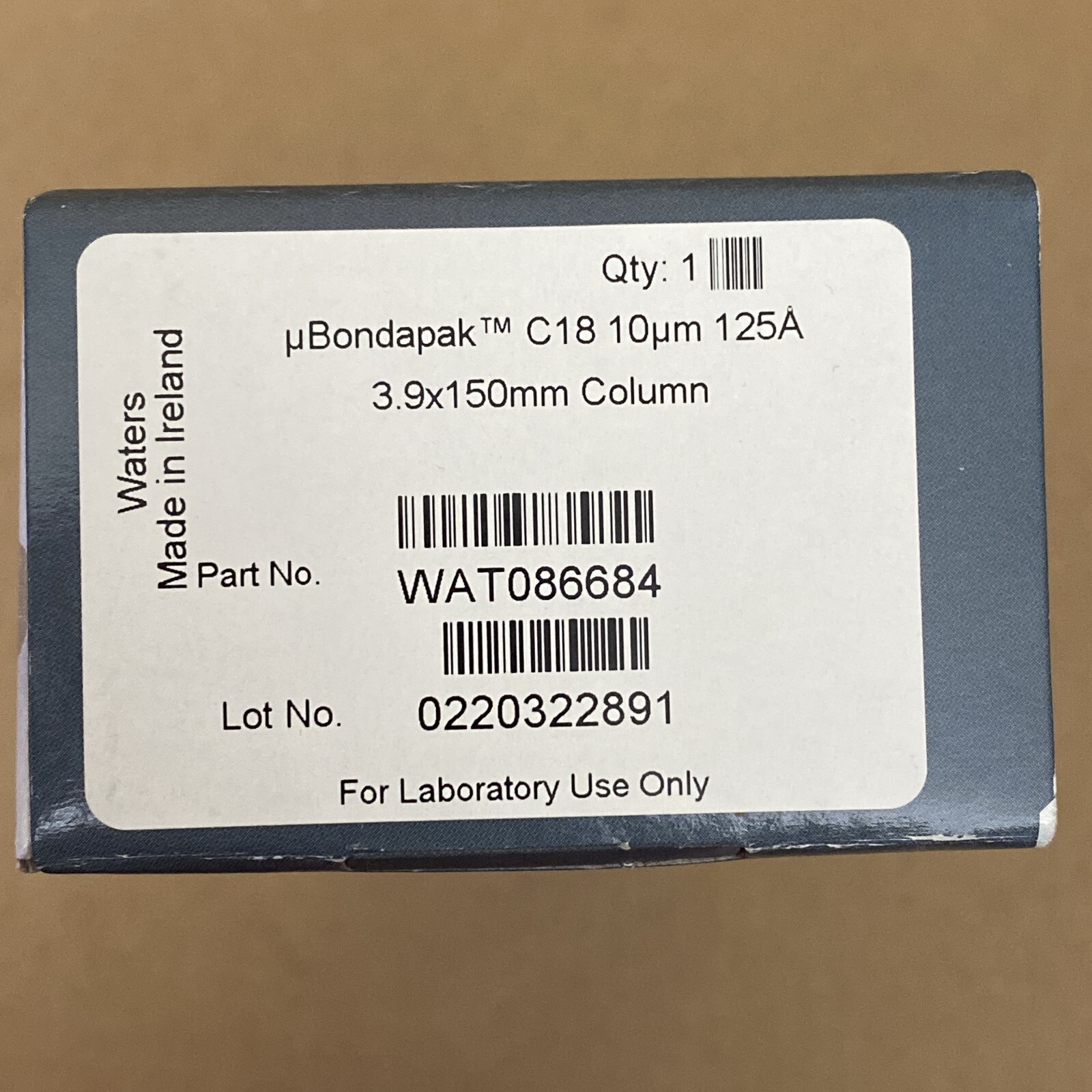 New Sealed - Waters WAT086684 µBondapak C18 Column, 125Å, 10 µm, 3 ...